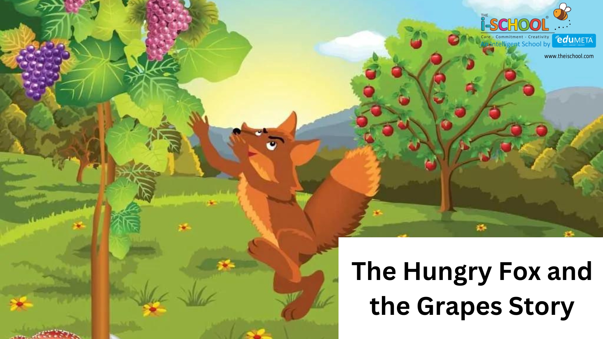 The Hungry Fox and the Grapes Story